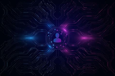 premium vector modern user interface with glowing cpu board storage
