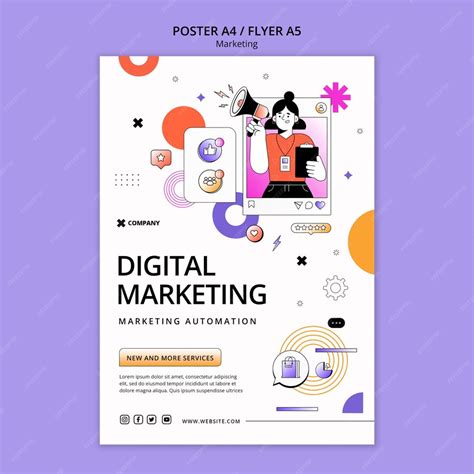 Premium Psd Marketing Strategy Poster Template