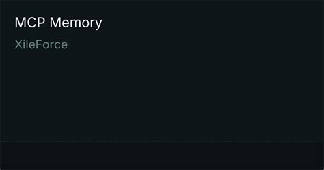 Mcp Memory Glama