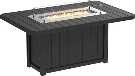 Lumin 79 Counter Height Fire Table Poly Rectangular Fire Table