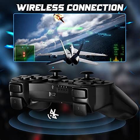 Kujian Controller 2 Pack For Ps3 Wireless Controller For Playstation 3 Double