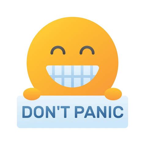 Dont Panic Emoji Design Customizable Flat Style 43858236 Vector Art At