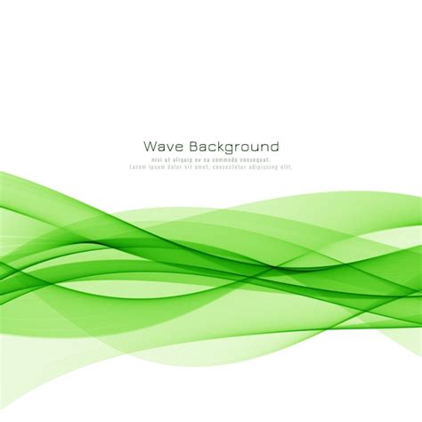 Premium Vector Abstract Green Wave Background Vector