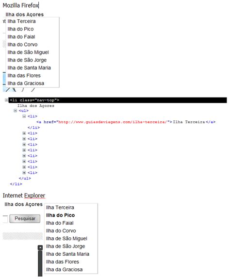 Problem With IE In A Menu With CSS Stack Overflow