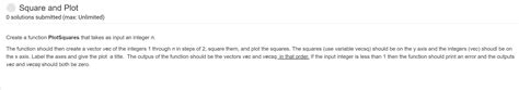 Solved Create A Function PlotSquares That Takes As Input An Chegg