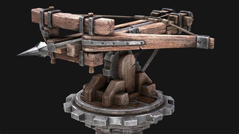 3d Model Ballista Tower Pack Vr Ar Low Poly Cgtrader