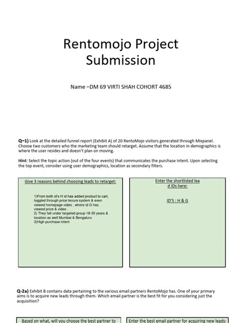 Dm69 Mica Rentomojo Virti Shah Individual Project Pdf Business Marketing