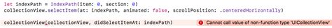 Ios Collectionviewcollectionview Didselectitemat Indexpath