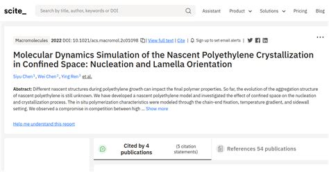 Molecular Dynamics Simulation Of The Nascent Polyethylene