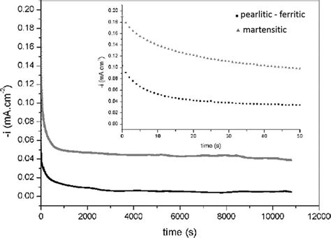 Transients Of Cathodic Current Density For Each Microstructure