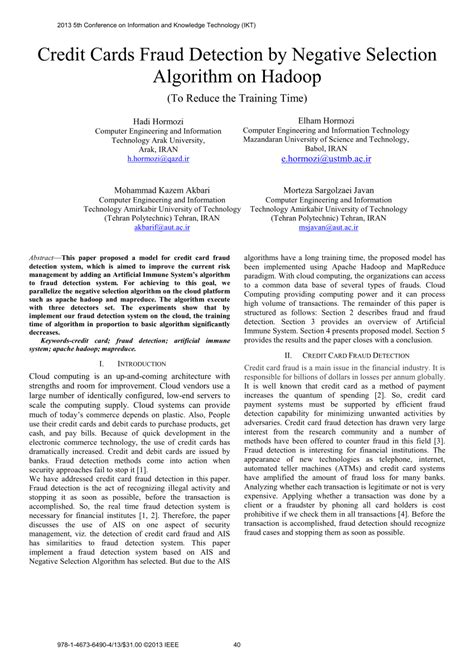 Pdf Credit Cards Fraud Detection By Negative Selection Algorithm On