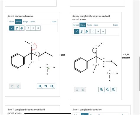 Solved Step Add Curved Arrows Step Complete The Structure And Add Course Hero