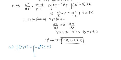 Solved Problem 1 Consider The Planar System 4x Y 4x 4y 1 Solve The Orbit Equation Is