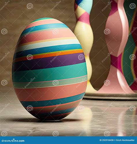 A Creative And Contemporary Interpretation Of An Easter Egg With Stripe