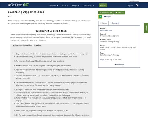 Elearning Support And Ideas Recent Activity Goopennc