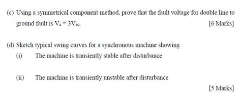 Solved C Using A Symmetrical Component Method Prove That Chegg