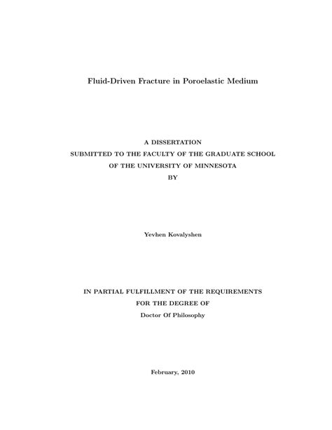 Pdf Fluid Driven Fracture In Poroelastic Medium