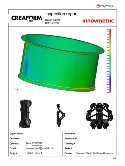 Creaform Polyworks Inspection Report Pdf