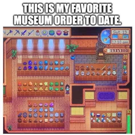 Stardew Valley Museum Layout