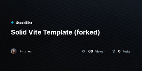 Solid Vite Template Forked Stackblitz