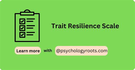 Trait Resilience Scale Psychology Roots