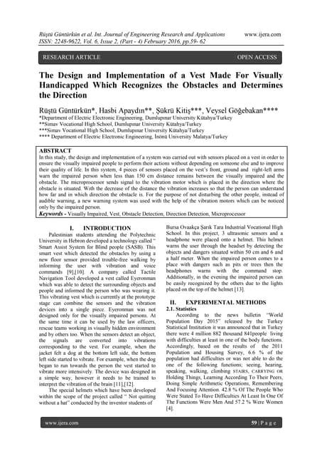 Smart Blind Stick Using Arduino Pdf