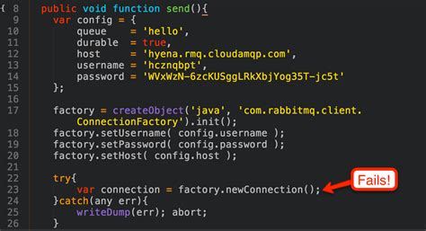 Java ColdFusion RabbitMQ Fails On Factory NewConnection Stack