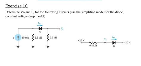 solved exercise 10determine v0 ﻿and id ﻿for the following