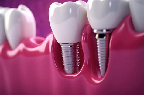 Premium Ai Image Tooth Implant And Crown Installation
