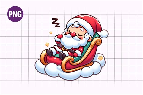 Lazy Santa Claus Clipart Christmas Png Graphic By Graphic Monster · Creative Fabrica
