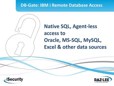 Ppt Native Sql Agent Less Access To Oracle Ms Sql Mysql Excel And Other Data Sources