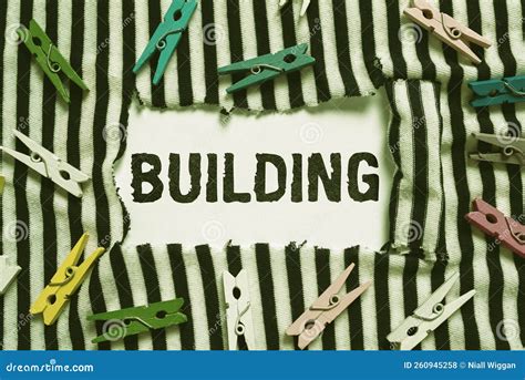 Conceptual Display Building Concept Meaning The Art Or Business Of