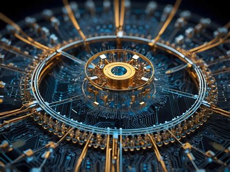 Futuristic Quantum Computing Circuitry Premium Ai Generated Image