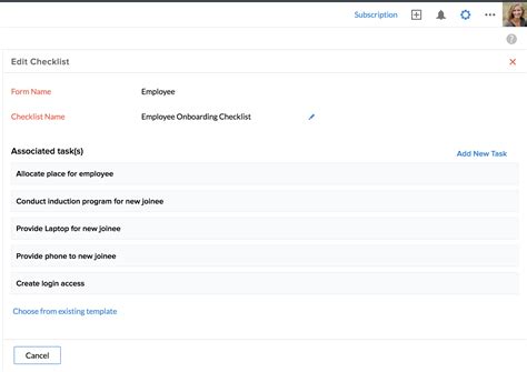 Automation In Checklists Zoho People