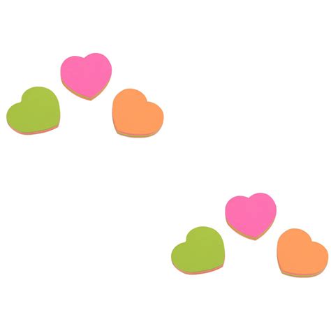 스티커 메모지 하트 모양 포스트 타임 패드 종이 노트 메모장 북마크 노트북 및 쓰기 패드