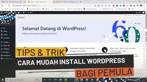 cara mudah install wordpress di localhost menggunakan xampp youtube