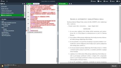 Unexpected End Document Issue UL FRI Thesis BMA GitHub