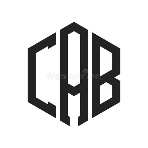 Cab Logo Design Initial Letter Cab Monogram Logo Using Hexagon Shape Stock Vector