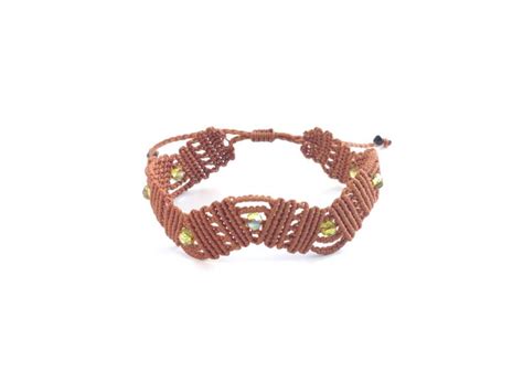 zig zag macrame bracelet with beads macramemysticknots