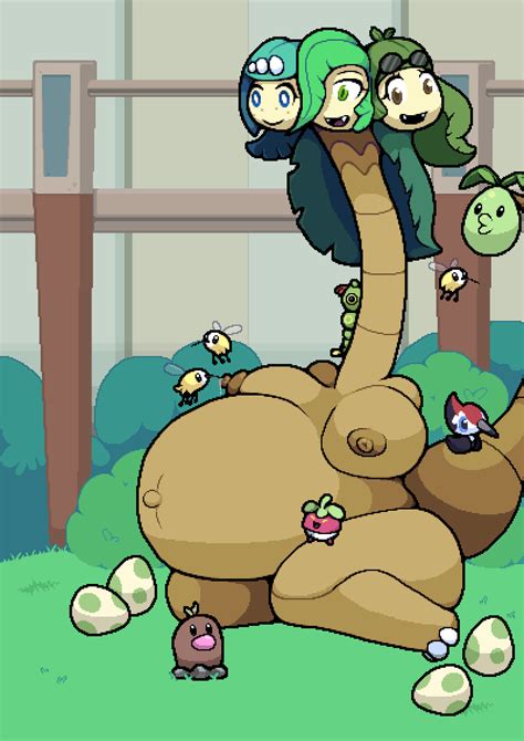 Rule 34 Alolan Diglett Alolan Exeggutor Alolan Form Big Belly Big Breasts Body Horror