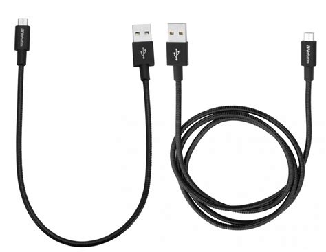 Verbatim Micro Usb Sync And Charge Cable 100cm And 30cm Black 2 Pack