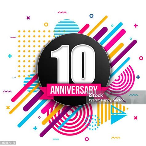 창조적 인 벡터 일러스트 레이 션의 기념일 축 하 서명 다른 날짜에 고립 된 투명 한 배경 예술 디자인 현대 생일 파티