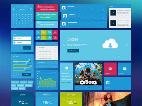 Metro Tiles Ui Kit Free Psd Templates