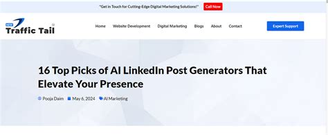“boost Your Linkedin Engagement 16 Ai Tools You Must Try” By New Traffic Tail Jun 2024