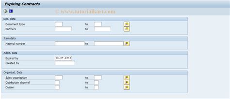 Sdv1 Sap Tcode Expiring Contracts