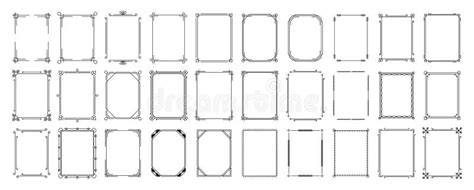 Set Of Decorative Frames Vintage Or Retro Frames Border Frames