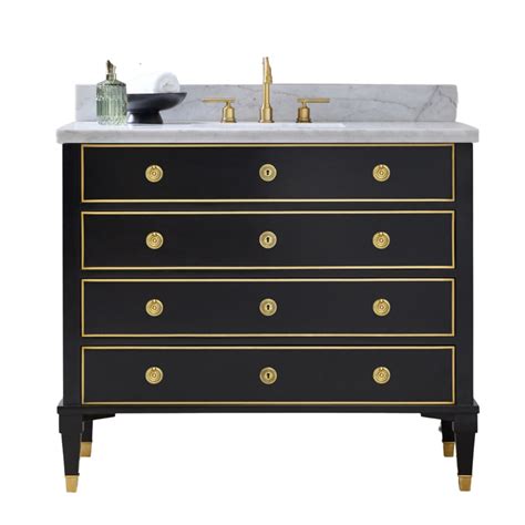 Ebonized Classical Bath Vanity Cabinet The Well Appointed House