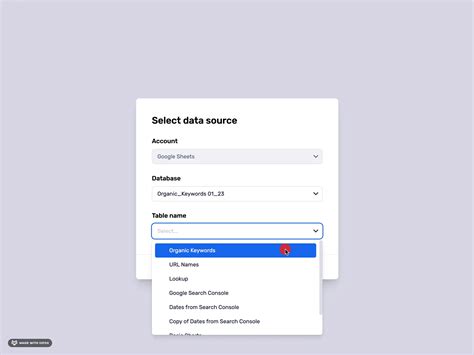Select Data To Visualize From Google Sheets Superchart