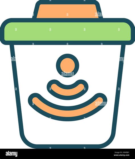 Smart Trashcan Rgb Color Icon Stock Vector Image And Art Alamy
