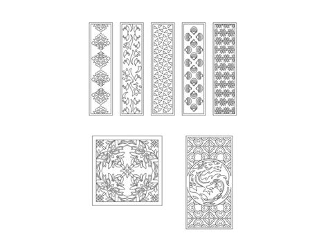 Geometric Pattern Design Architecture Tiles Cad Block Details Dwg File